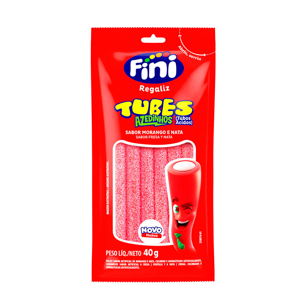 Tubes Morango Azedinho 40g - Fini em Promoção | Fini