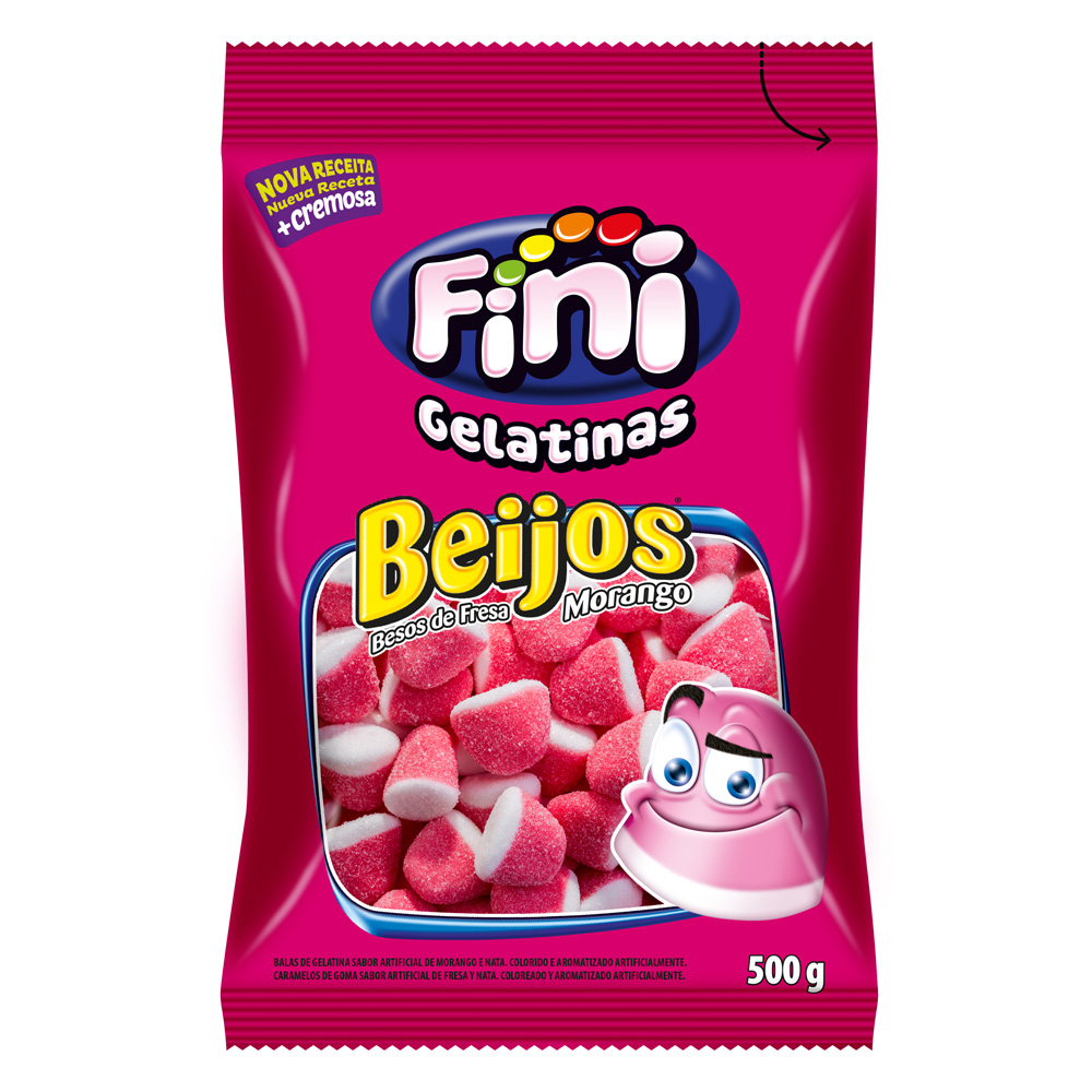 Beijos de Morango 500g - Fini em Promoção | Fini